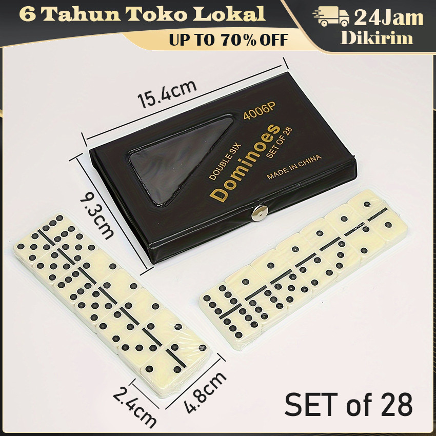 Jual 1Set/28Pcs Batu Domino Tebal / Gaple Batu Domino Metal / Batu ...