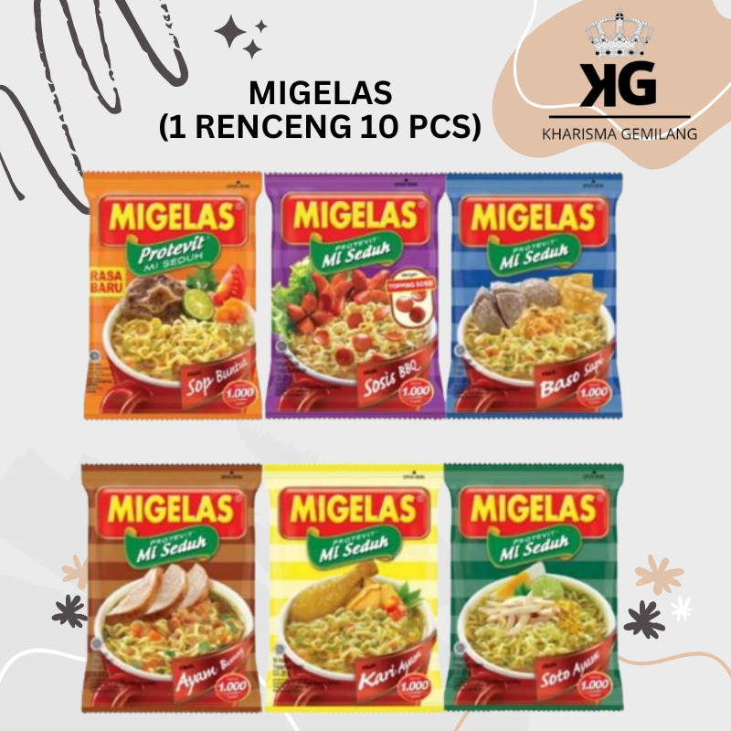 Jual KG - MIGELAS 28g (1 Renceng 10 PCS) Mie gelas Seduh Banyak rasa ...