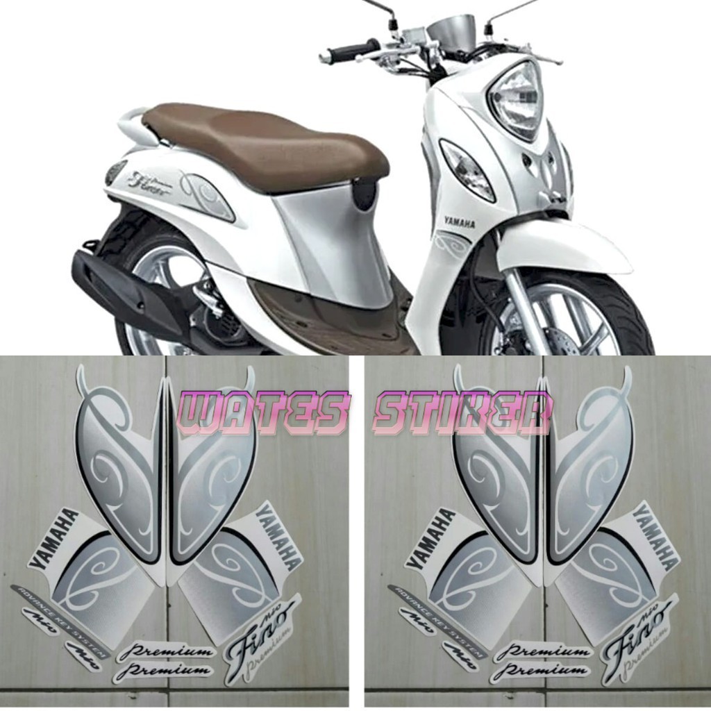 Jual Striping Decal Polet Sticker yamaha fino 125 2018 premium putih ...