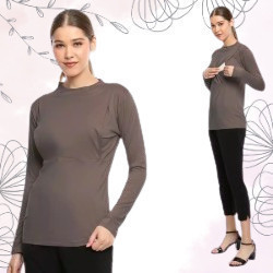Jual pusat Manset Busui Friendly / Manset Baju Ibu Menyusui Lengan Panjang Bahan Spandek ...