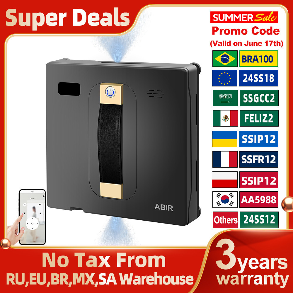 Jual Robot Window cleaner ABIR WD8,Dual Water Spray,Smart Memory,High ...