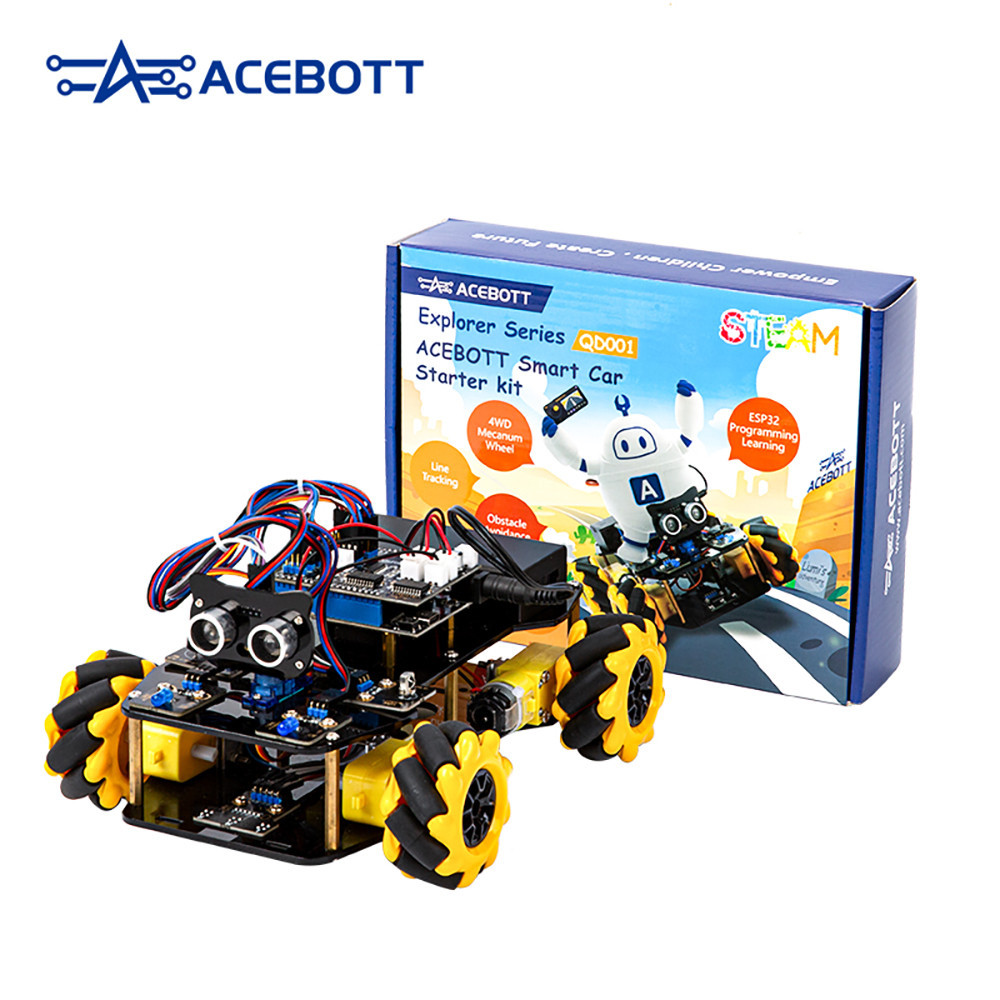 Jual ACEBOTT ESP32 4WD Mecanum Wheel Camera IoT WiFi STEM STEAM Programming Smart Robot Car kit ...