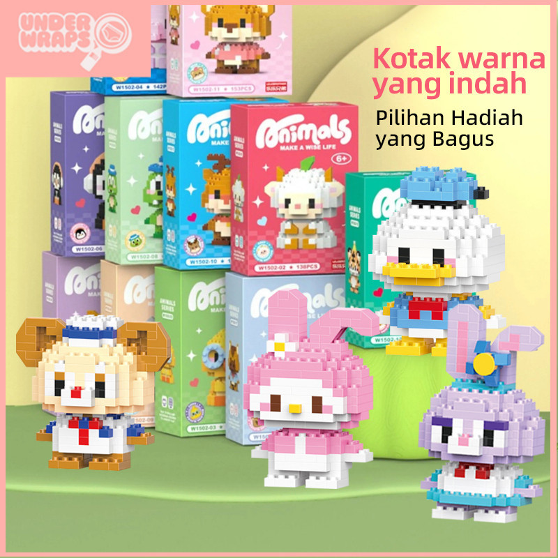 Jual Bricks Toys Mainan Balok Susun Kartun DIY 3D Puzzle Mini Mainan ...