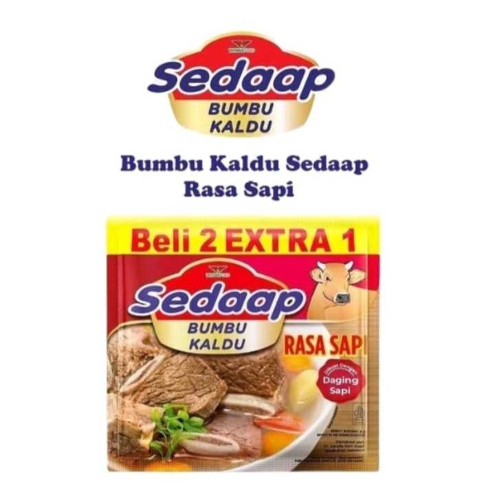 Jual A596-1 Pcs Sedaap Bumbu Kaldu Penyedap Rasa Sapi 9gr Bumbu ...