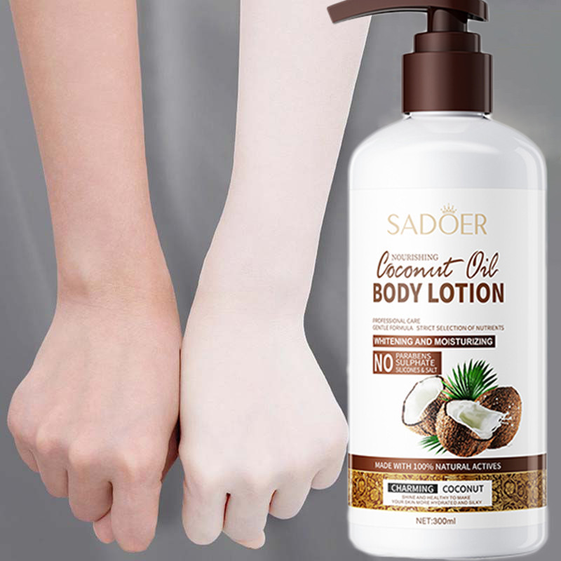Jual SADOER Coconut Oil Body bleaching Body cream Brightening body lotion Whitening body cream ...