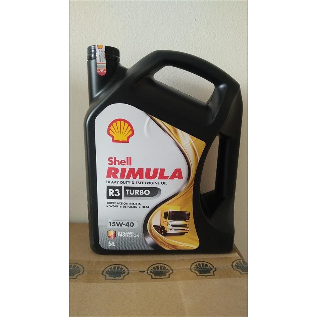 Jual Oli Mesin Shell Helix Rimula R3 Turbo 15W-40 5 Liter Diesel ...