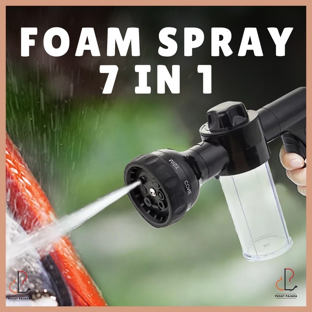 Jual Kepala Semprotan Air 7 Mode Penyemprot Busa Sabun Foam Alat Cuci ...