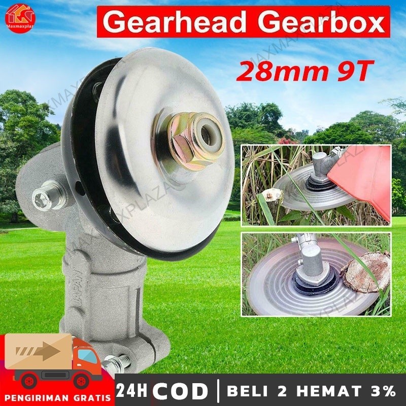Jual Gear Case Segi 4 Kepala Pisau Mesin Potong Rumput 28mm 9T/Lower ...