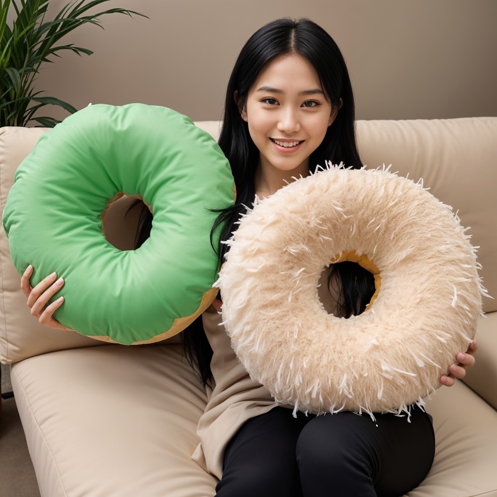 Jual BS Home Decore-Bantal Duduk Bulu Donat Jumbo Alas Duduk Bulat ...