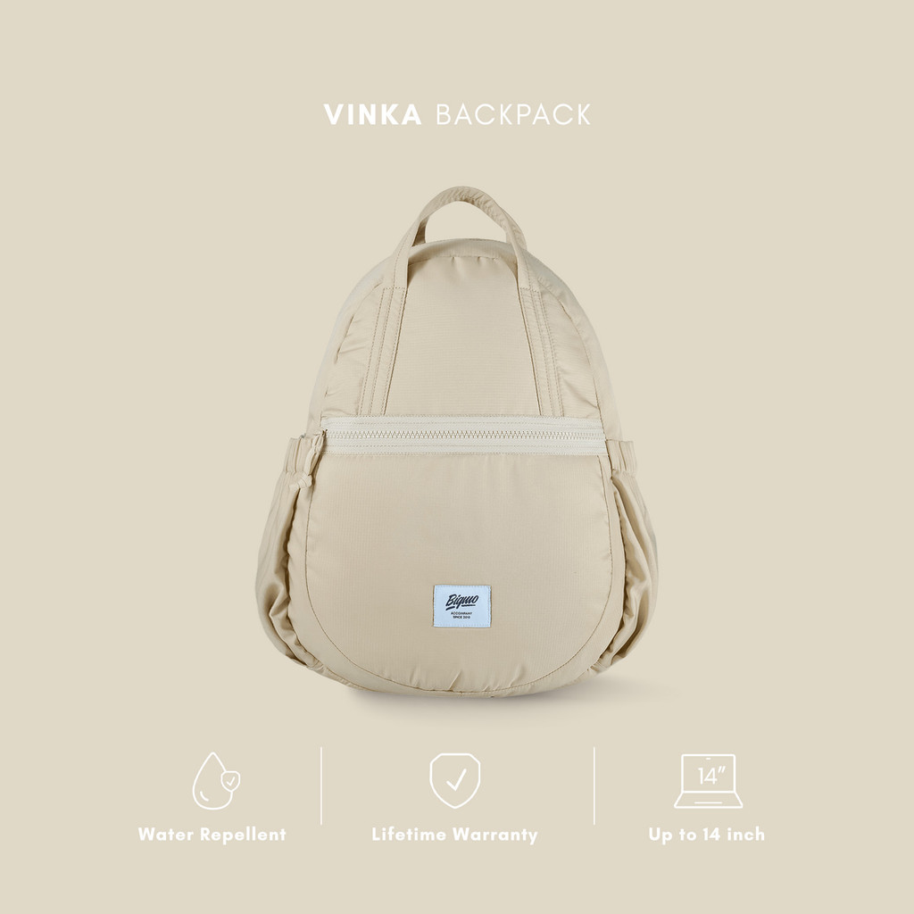 Jual Bigmo Tas Ransel Wanita Water Resistant Water Proof Vinka Hazelnut ...