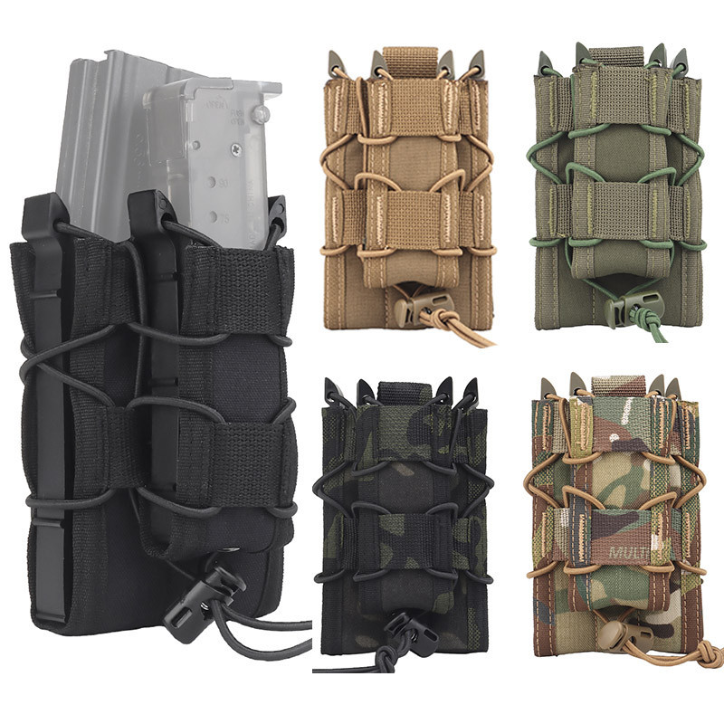 Jual Tactical 5.56/9mm Magazine Pouch Molle Mag Bag for AK AR15 M4 ...