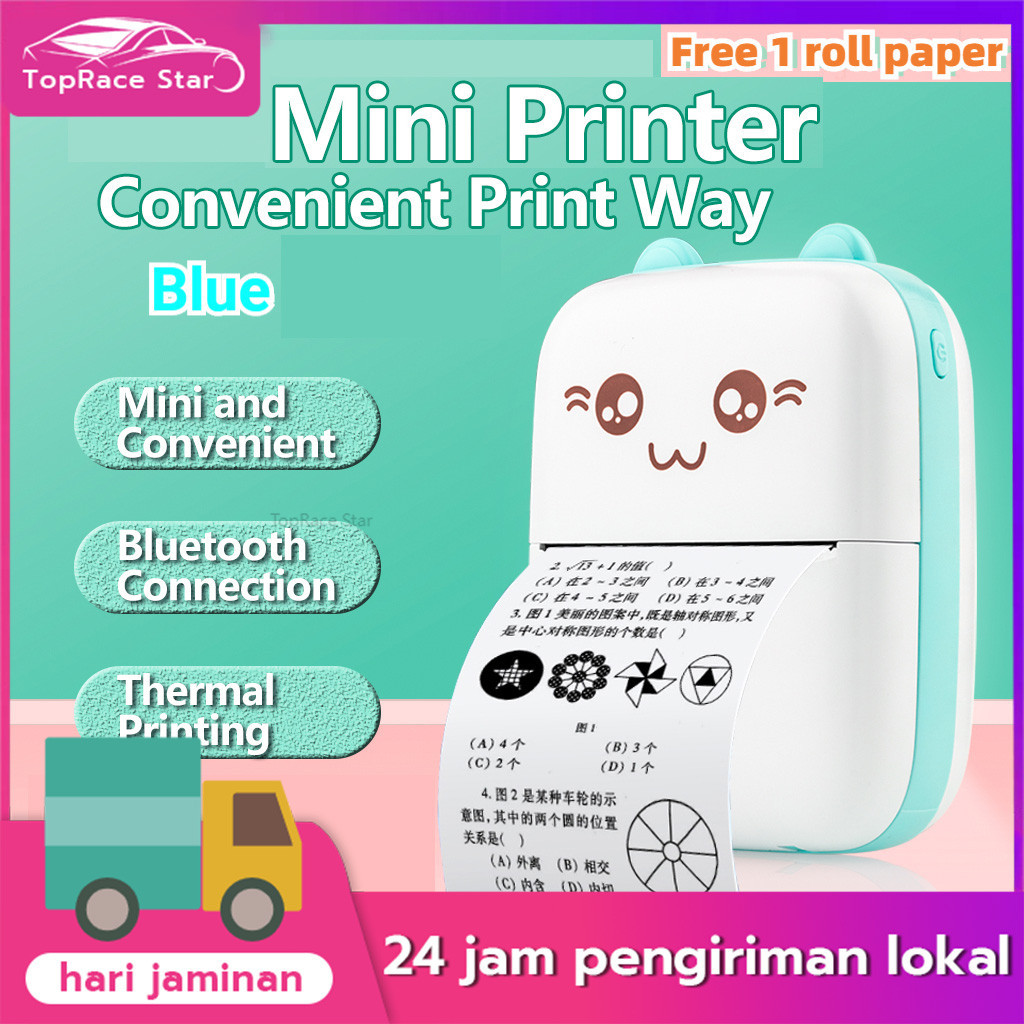 Jual Mini Printer Portable Thermal Printing Machine Bluetooth Mini Foto ...