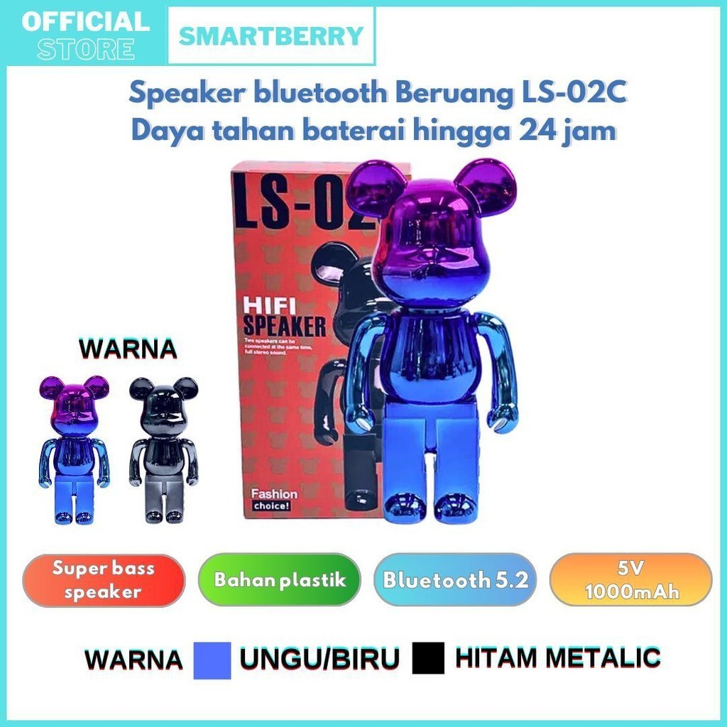 Jual Smartberry Speaker bluetooth Beruang LS-02C , Speaker bluetooth ...