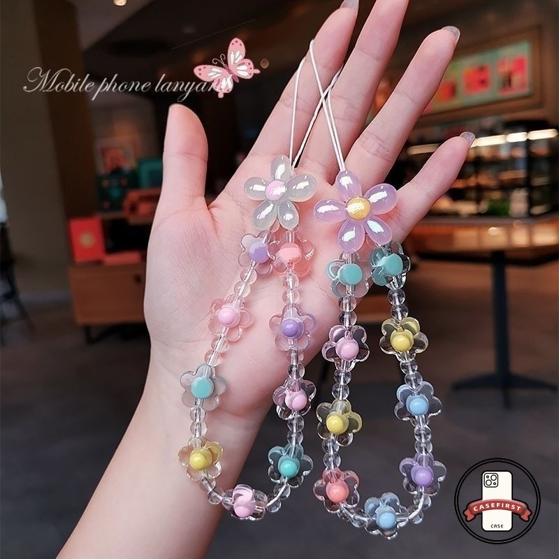 Jual INS Gelang Bunga Warna-warni Lucu Casing Ponsel Universal Tali ...