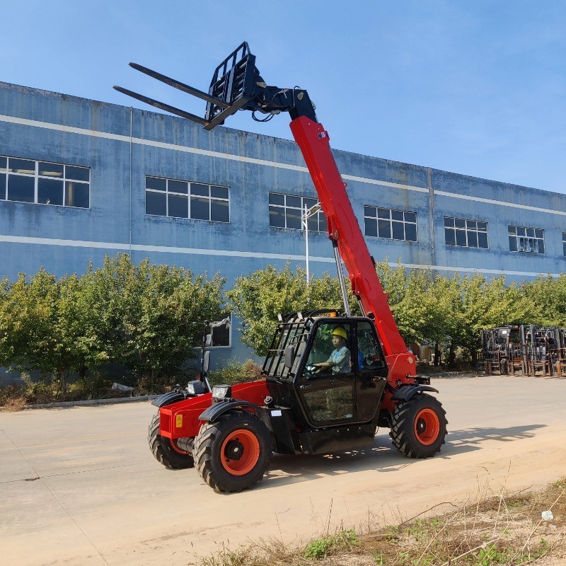 Jual 3 Ton Mini Forklift Telescopic Wheel Loader Telehandler Handler for Sale New and Compact ...