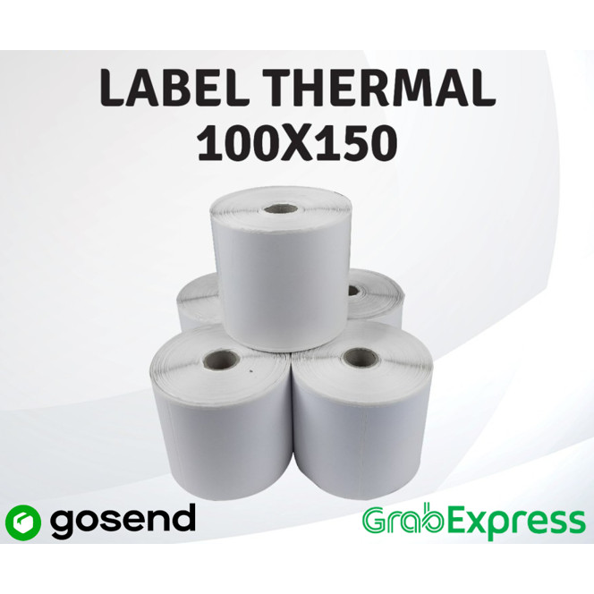 Jual 100 X 150 MM Kertas Thermal Sticker Label Printer ( ISI 500 PCS ...