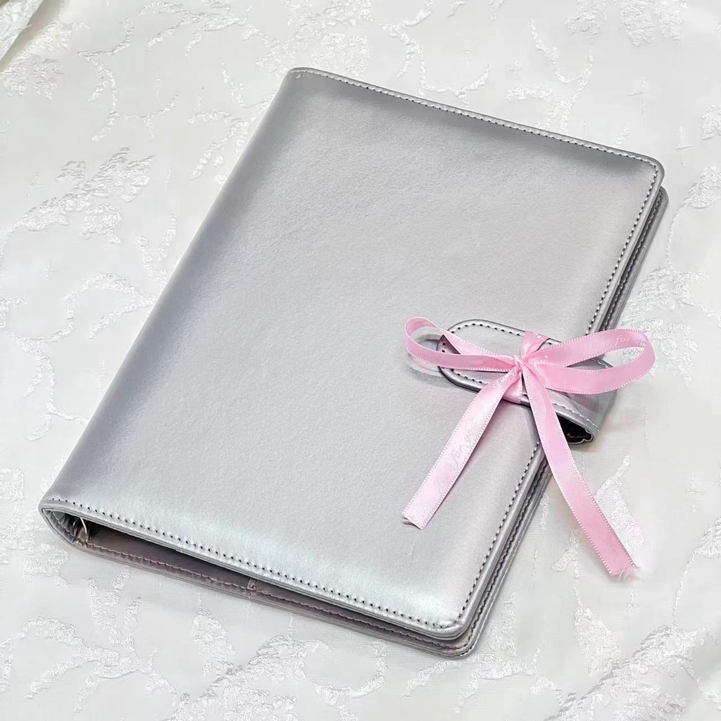 Jual A5 A8 Loose Leaf Sliver PU DIY Binder Notebook Cover Diary Agenda ...