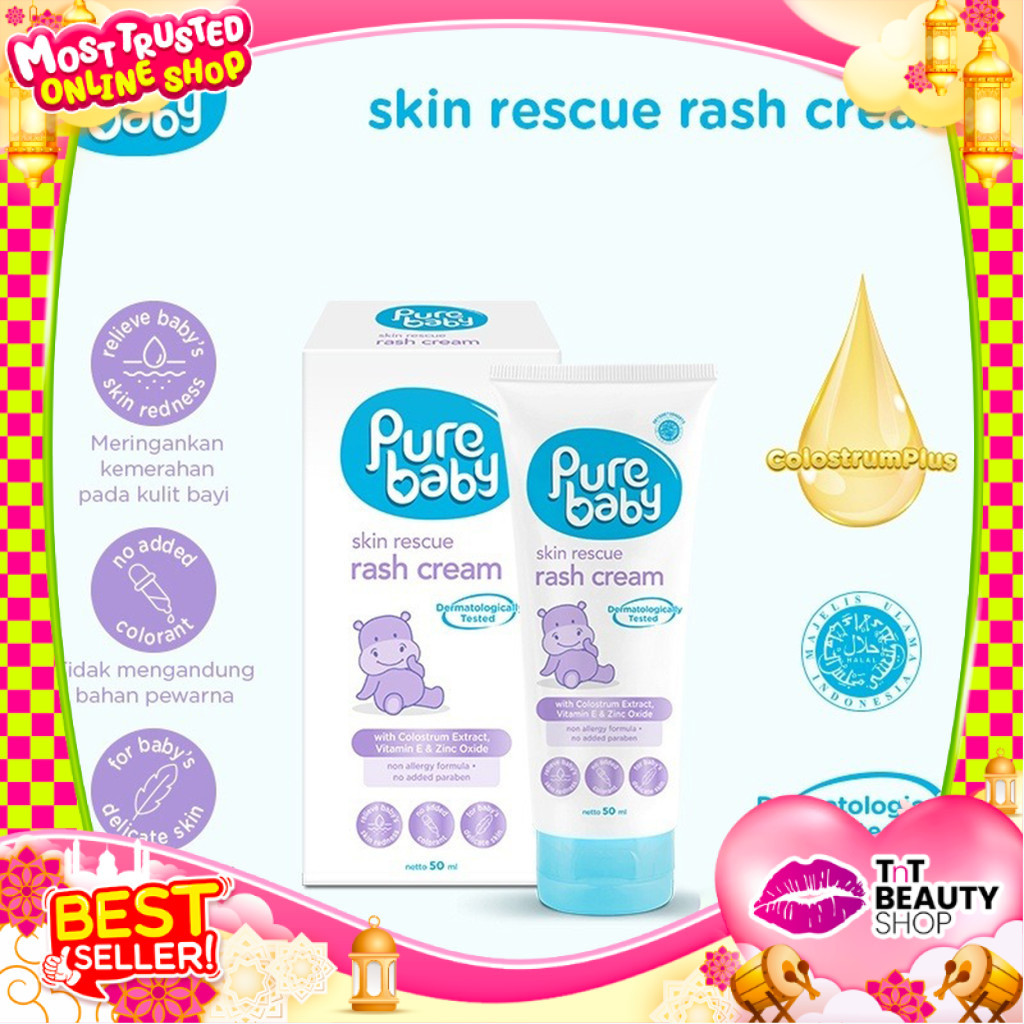 Jual Pure Baby Skin Rescue Rash Cream 50ml - Krim Bayi Anti Ruam Popok ...