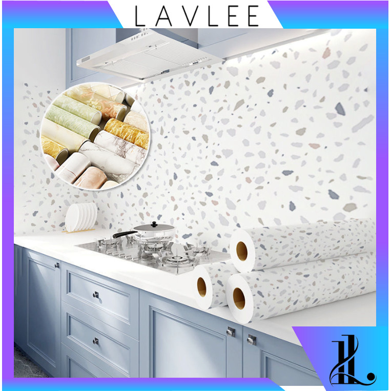 Jual LAVLEE - H6282 Wallpaper Sticker Motif Marmer / Stiker Marble Glossy Tebal / Wallpaper Lucu ...