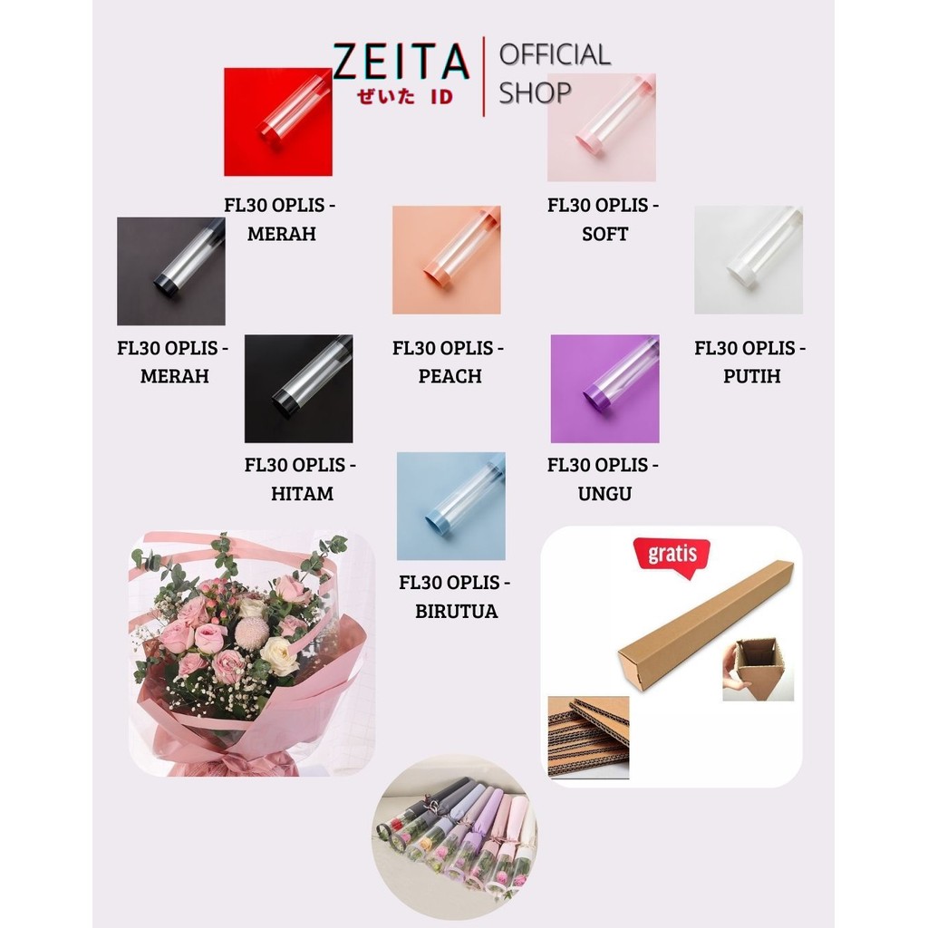 Jual Zeita - (5 LEMBAR) - FL30 OPLIS Kertas Bunga Paper Buket Motif ...