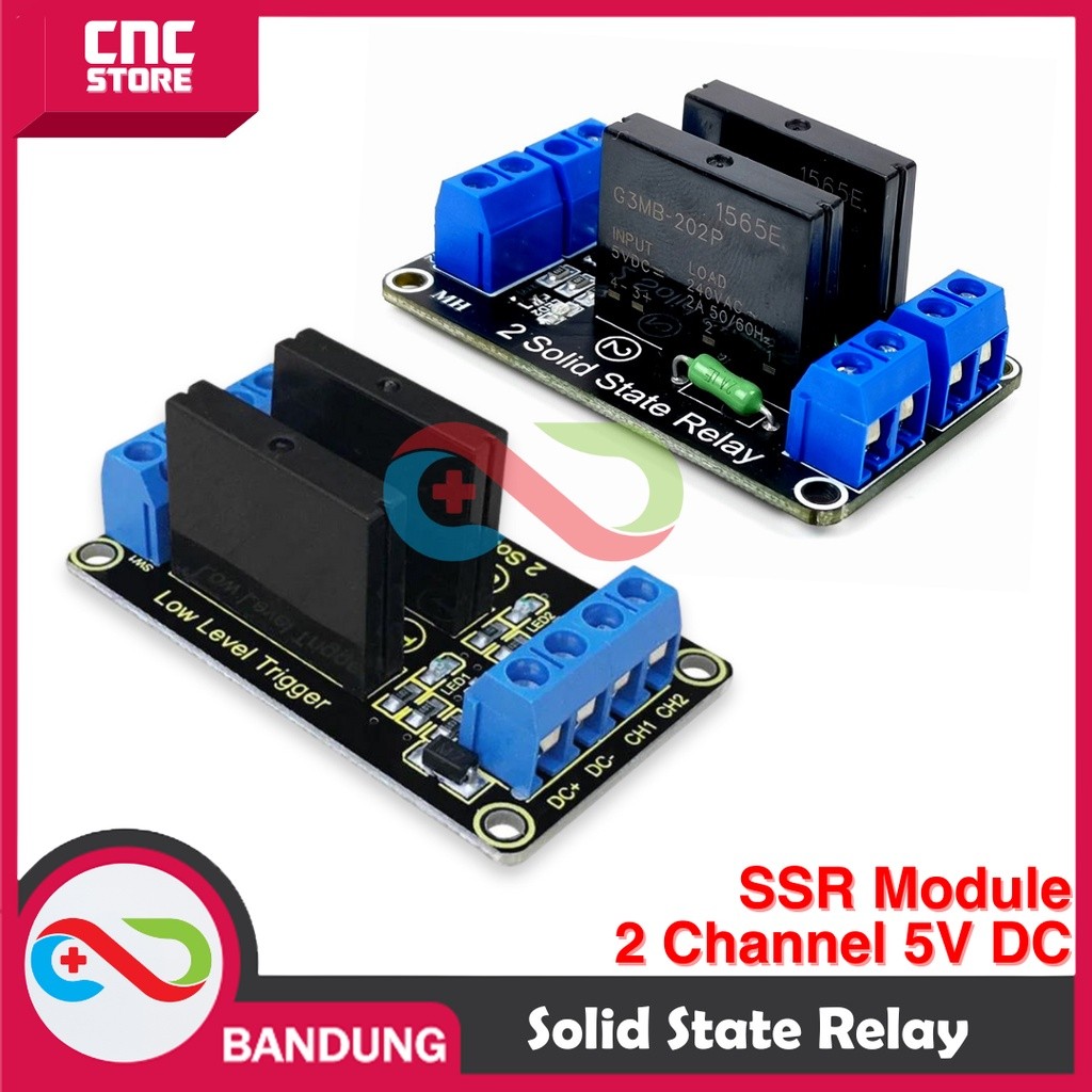 Jual SSR SOLID STATE RELAY MODULE 2 CHANNEL 5V DC FOR ARDUINO | Shopee ...