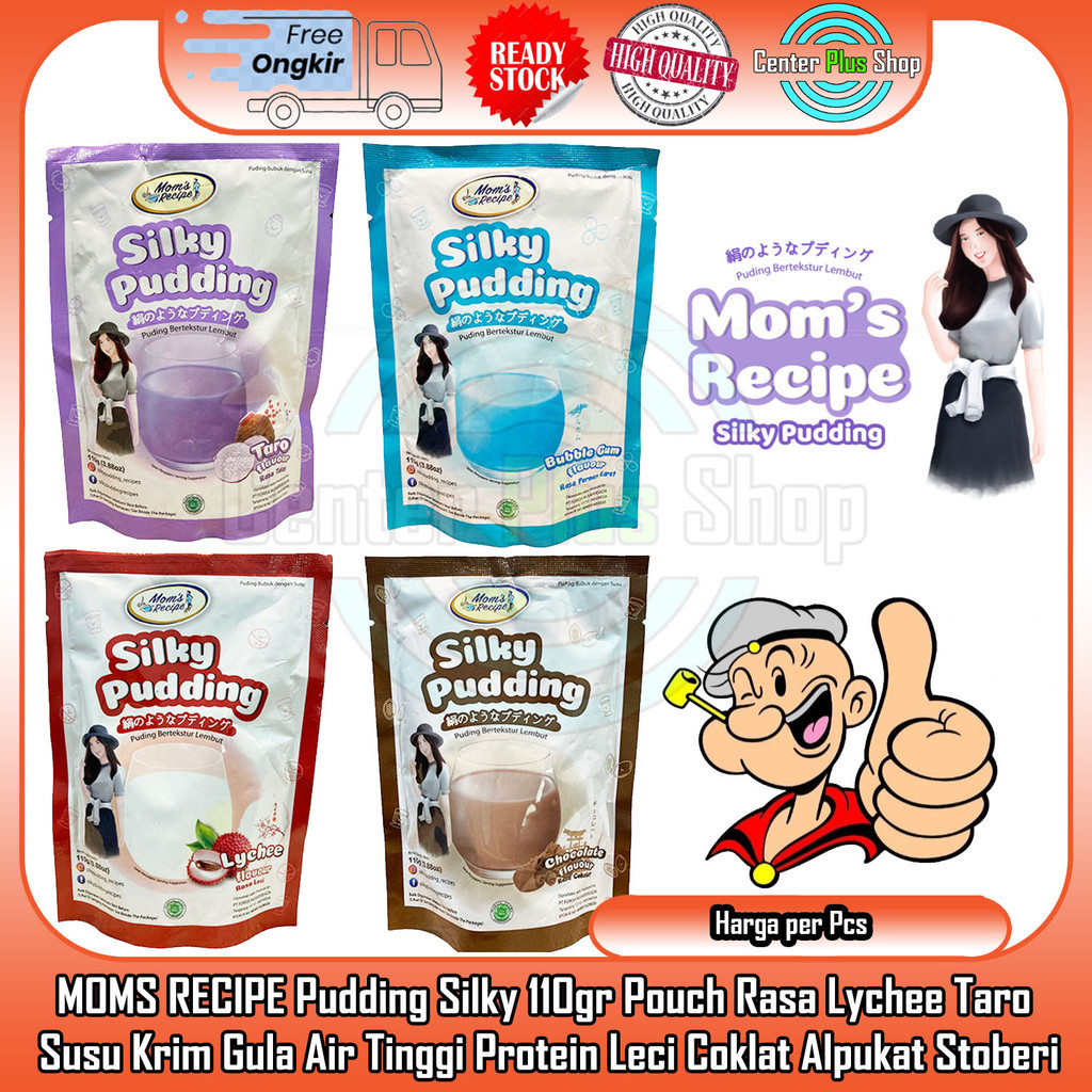 Jual MOMS RECIPE Pudding Silky 110gr Pouch Rasa Lychee Taro Choco ...