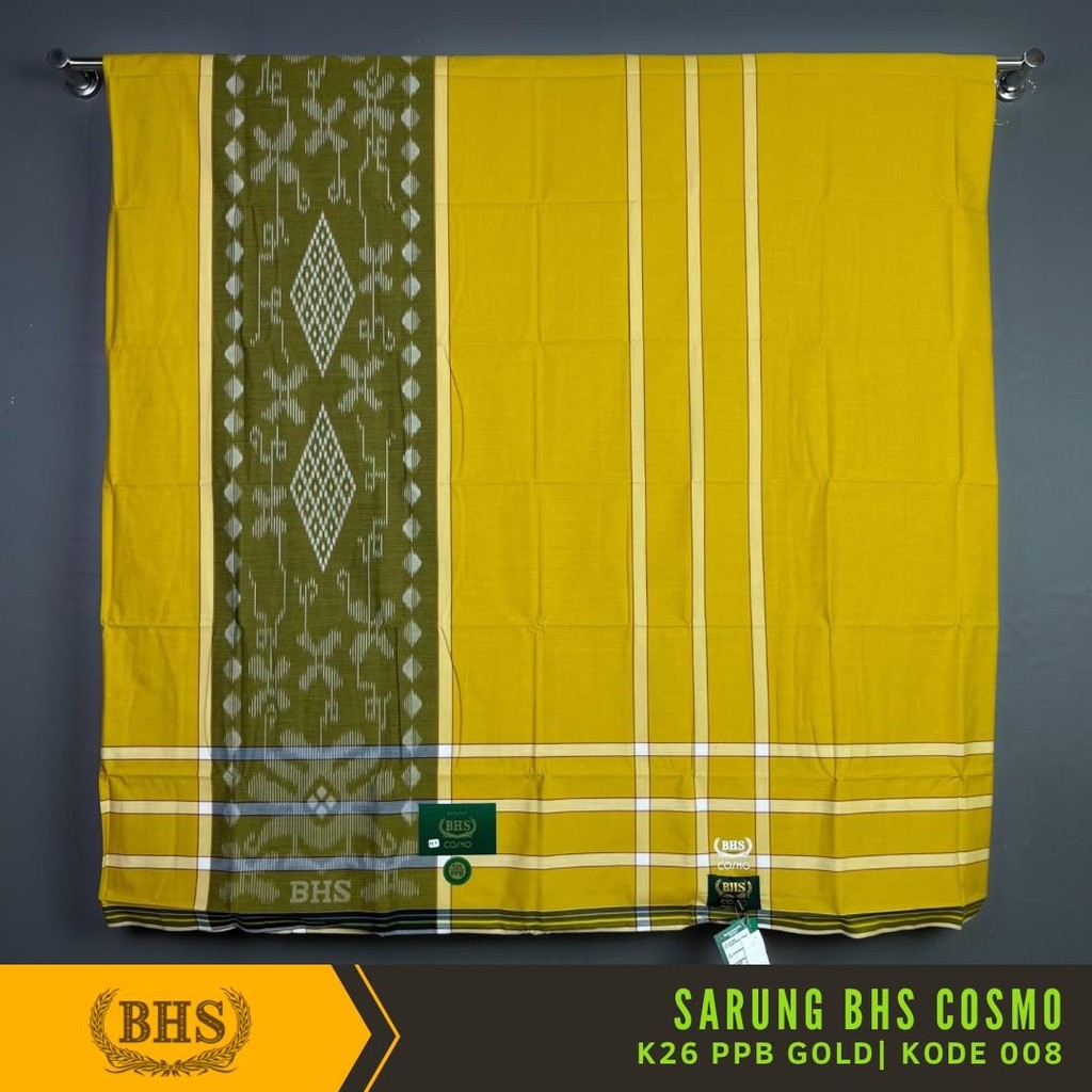 Jual Sarung BHS Cosmo Gold Motif K26 PPB Bahan Viscose Blend Halus dan ...