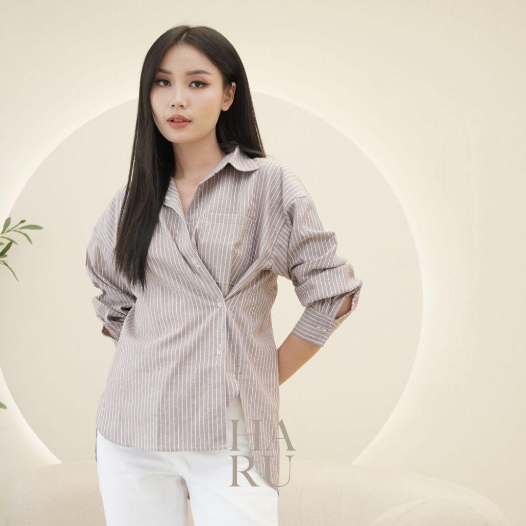Jual Claire Button Shirt - Oxford | Atasan Kemeja Wanita Bahan Oxford ...