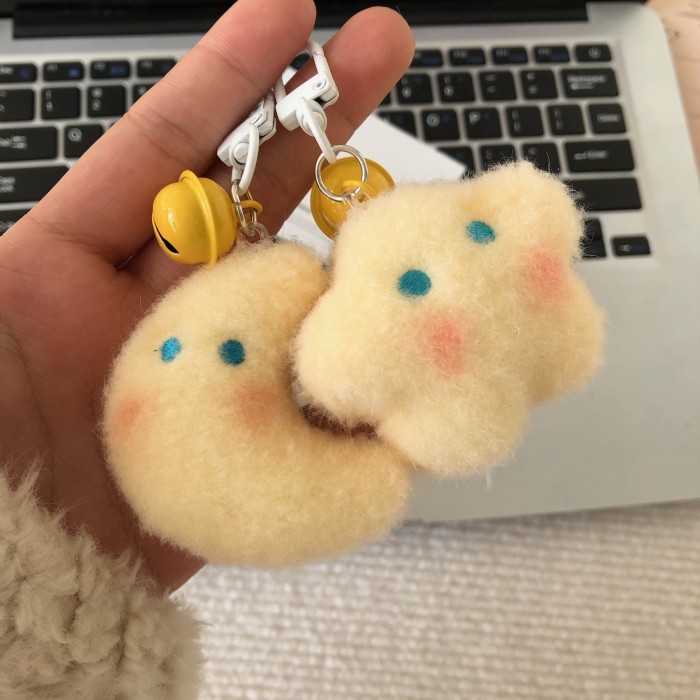 Jual Gantungan Kunci Boneka Lucu MOON & STARS + LONCENG Keychain Boneka ...