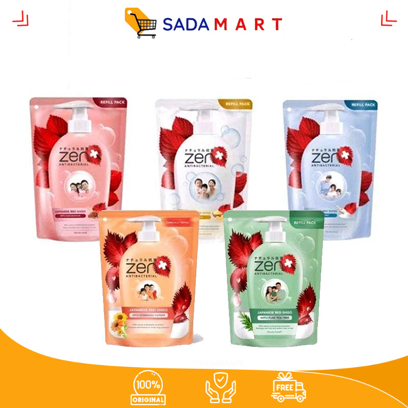 Jual ZEN ANTIBACTERIAL BODY WASH 800ML POUCH REFILL | Shopee Indonesia