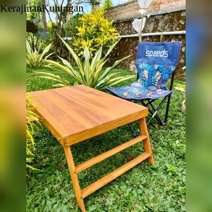 Jual MEJA LIPAT PORTABLE MEJA CAMPING MEJA BELAJAR SERBAGUNA KAYU JATI ...