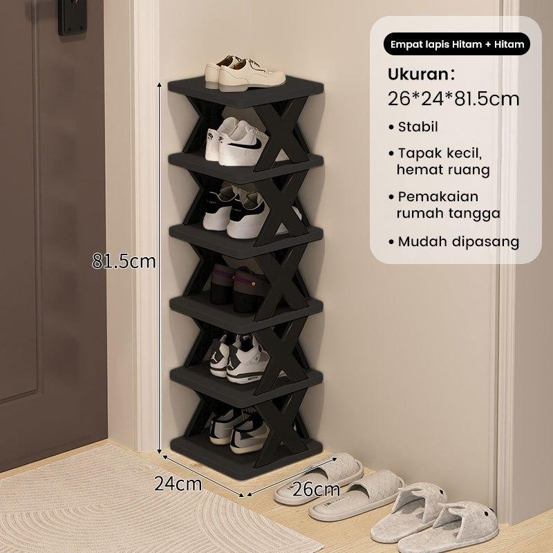 Jual Rak Sepatu Plastik Minimalis X4 X5 X6 X7 Susun Tempat Sepatu ...
