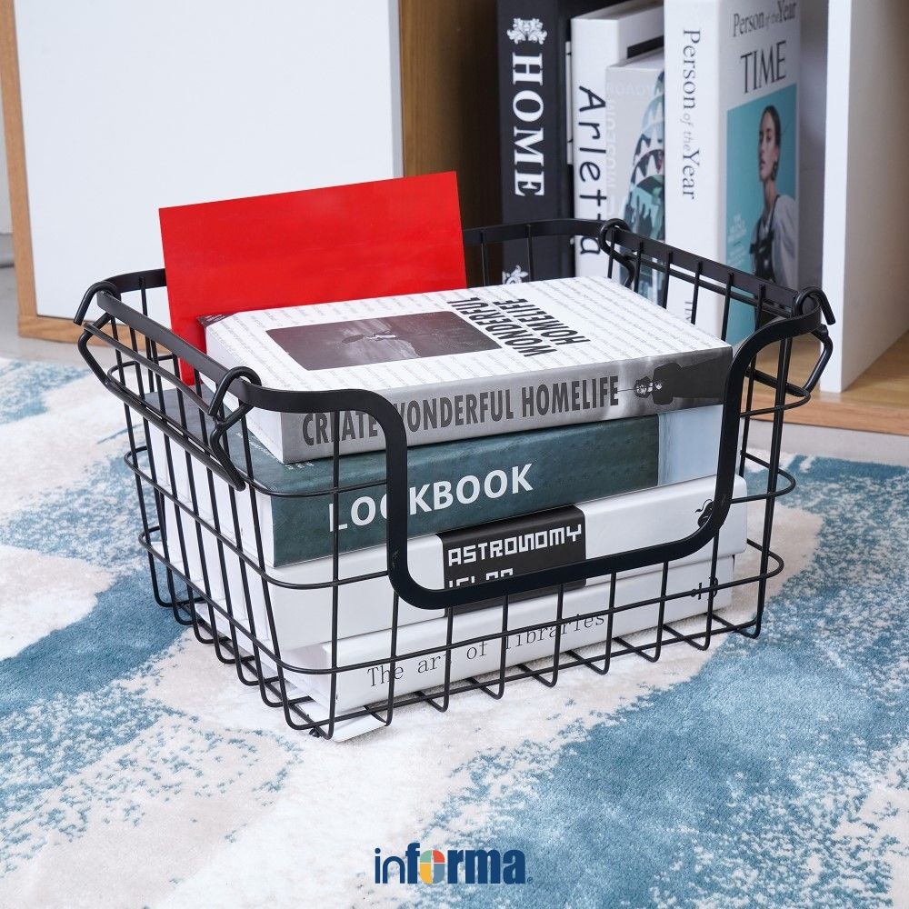 Jual Informa 32.5X26X19 cm Keranjang Penyimpanan Susun - Hitam Storage ...