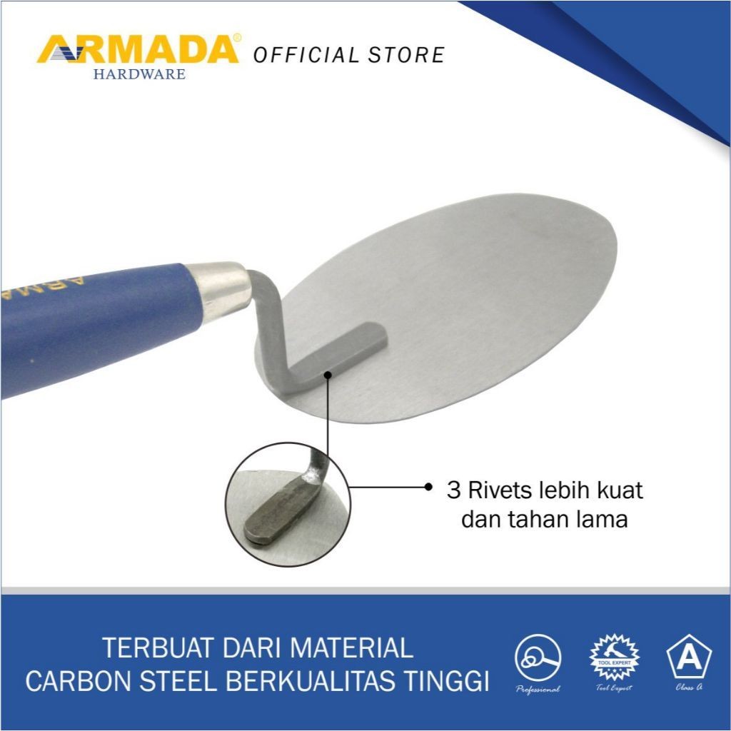 Jual ARMADA Sendok Semen Bulat Gagang Kayu Cetok Semen Cetok 7 Inch ...