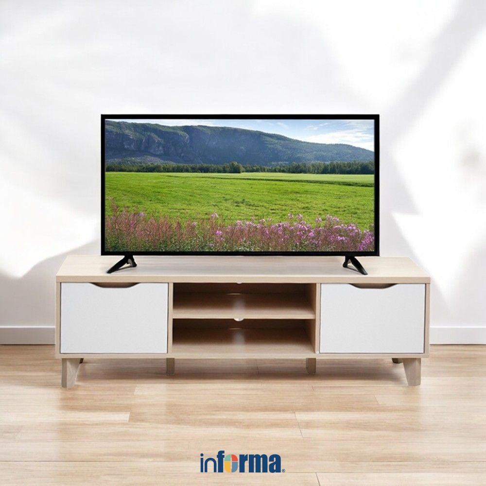 Jual Informa Nordic Rak Tv - Putih/Oak Tv Stand Furnitur Indoor Rumah ...
