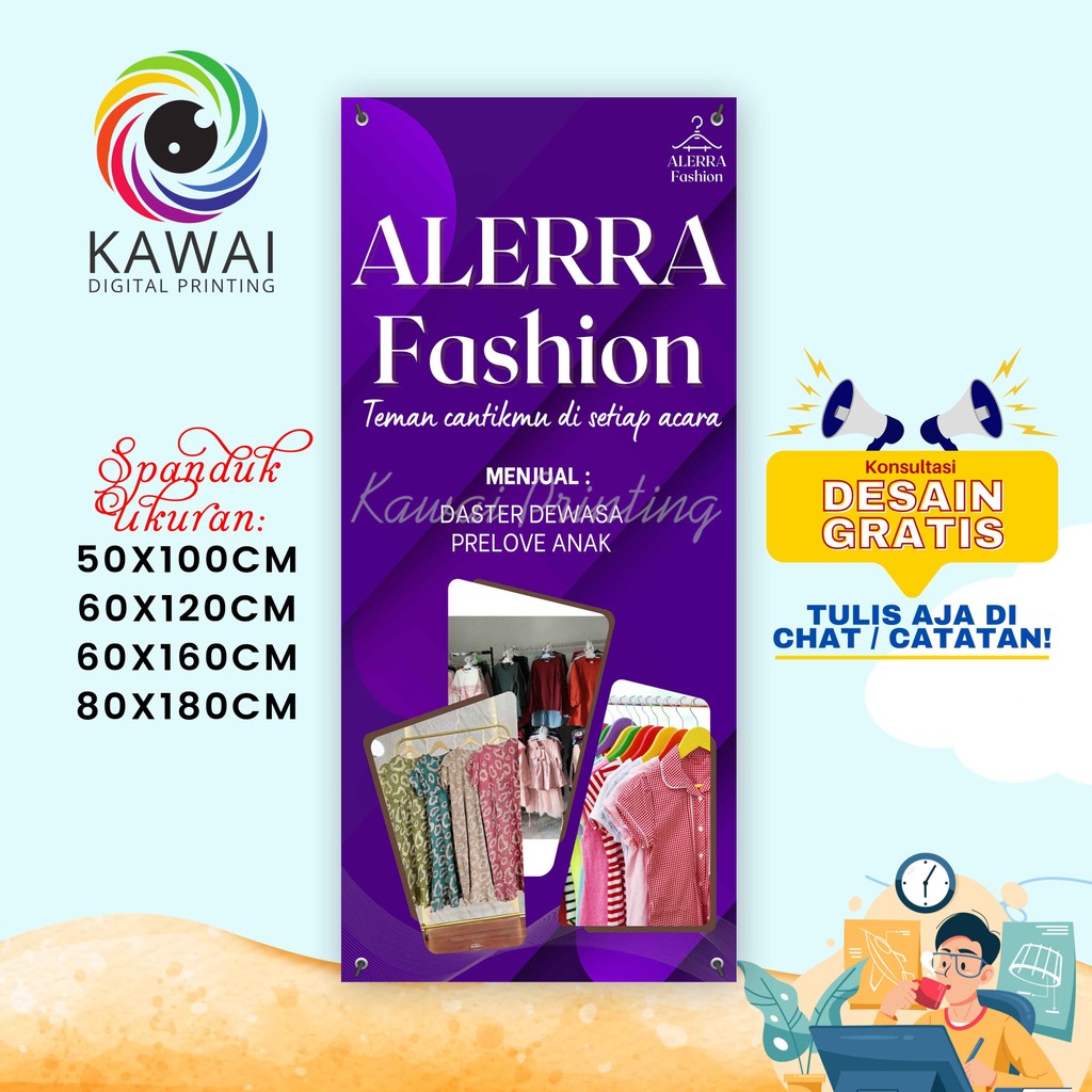 Jual SPANDUK / BANNER Fashion Unggu Design Outdoor / Indoor | Shopee ...