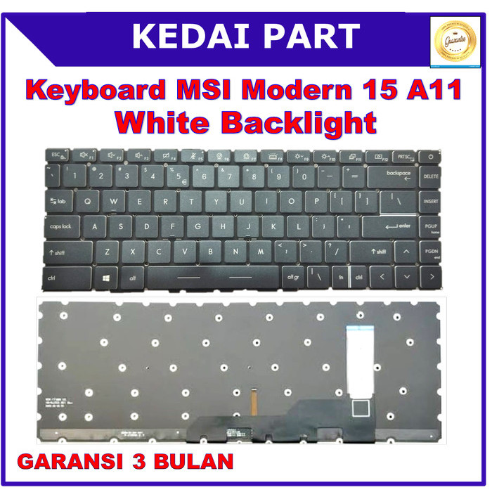 Jual Keyboard MSI Modern 15 A11 A11M A11MU A11S A11SB A11UE MS-1552 1571 MS-16S6 White Backlight ...