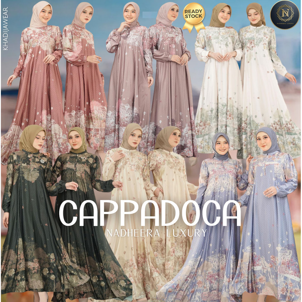 Jual CAPPADOCA SERIES Nadheera Luxury DRESS MIDI SILK PREMIUM MEWAH LEBARAN TERBARU CAPPADOCIA ...