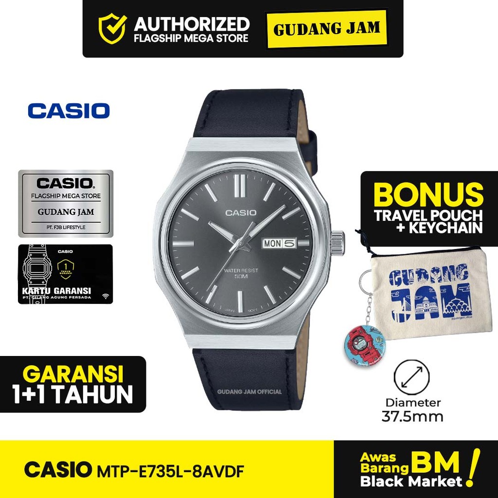 Jual Casio Pria MTP-E735L-8AVDF MTP-E735L-8A MTP-E735L MTPE735L MTP E735L | Shopee Indonesia