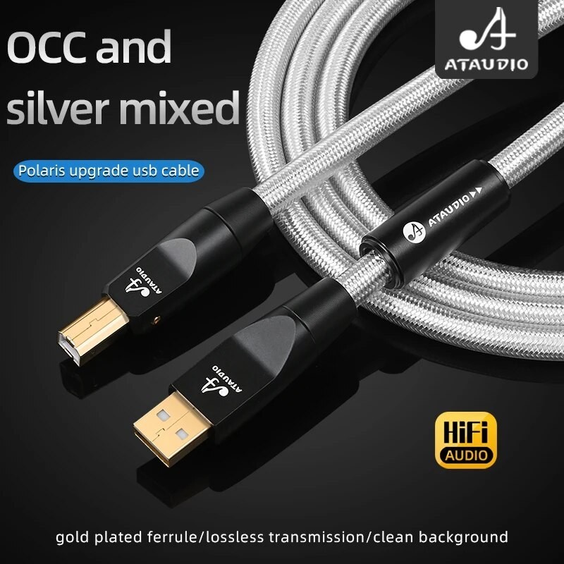 Jual ATAUDIO Hifi USB Cable DAC A-B C-B C-C Digital AB Audio A to B ...