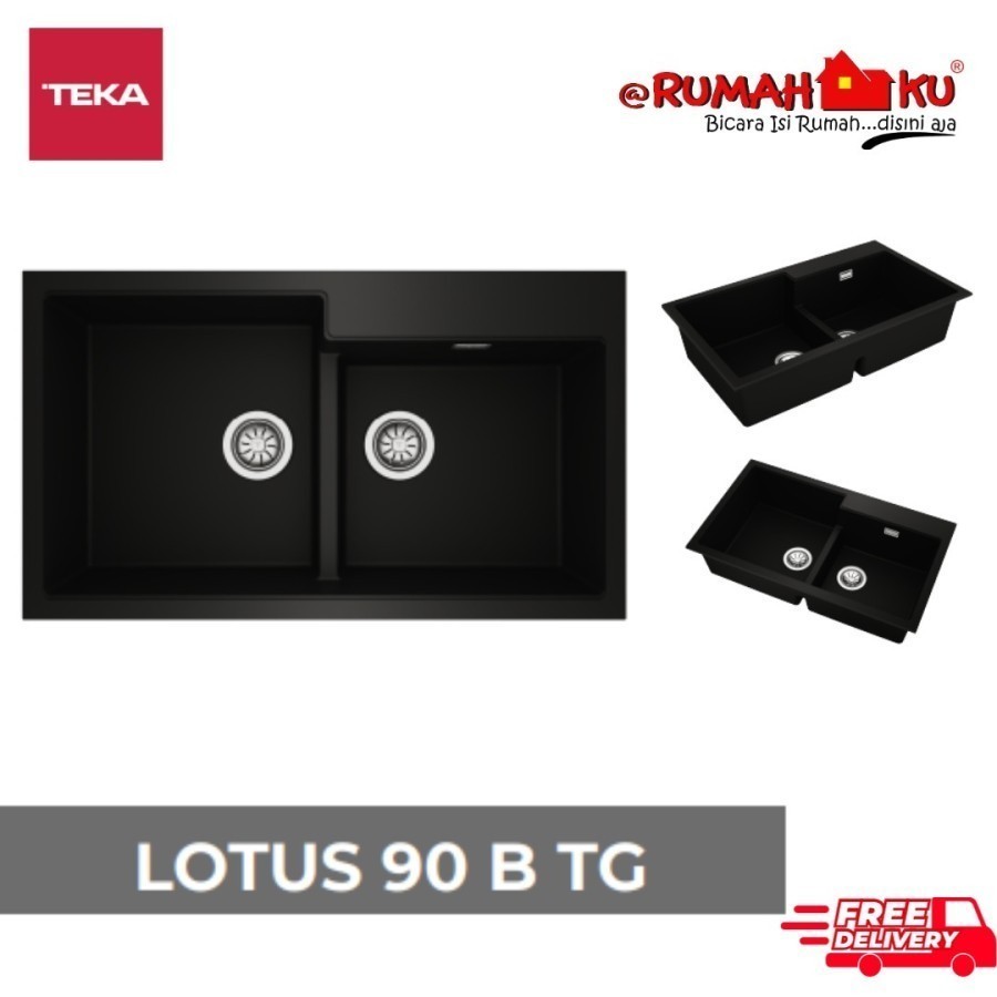 Jual KITCHEN SINK TEKA LOTUS 90 B TG 2B BLACK MATT BAK CUCI PIRING ...