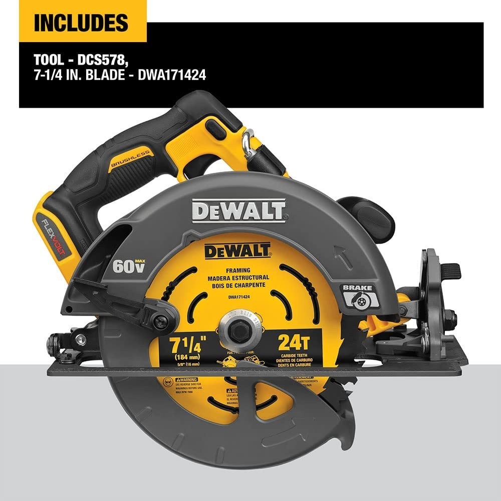 Jual Mesin Potong Kayu Circular Saw Cordless 60V DCS578X2 DEWALT DCS ...