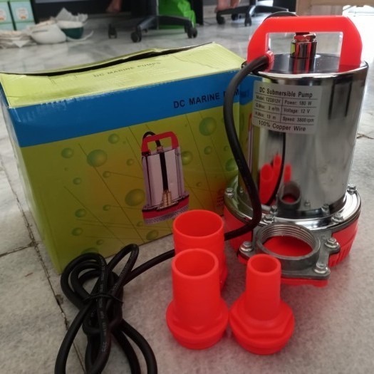 Jual Pompa Celup Dc 12V Submersible Water Pump 180watt Kolam Ikan Air ...
