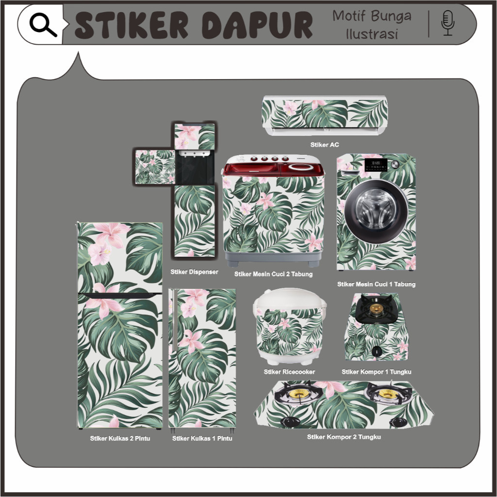 Jual Stiker Sticker Kulkas, Kompor, AC Mesin Cuci, Dispenser Motif ...