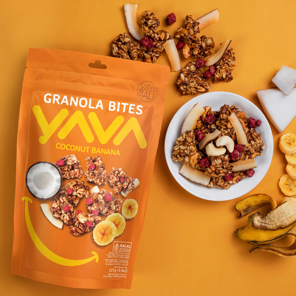 Jual YAVA Granola Bites Coconut Banana 125g (East Bali Cashew Granola ...