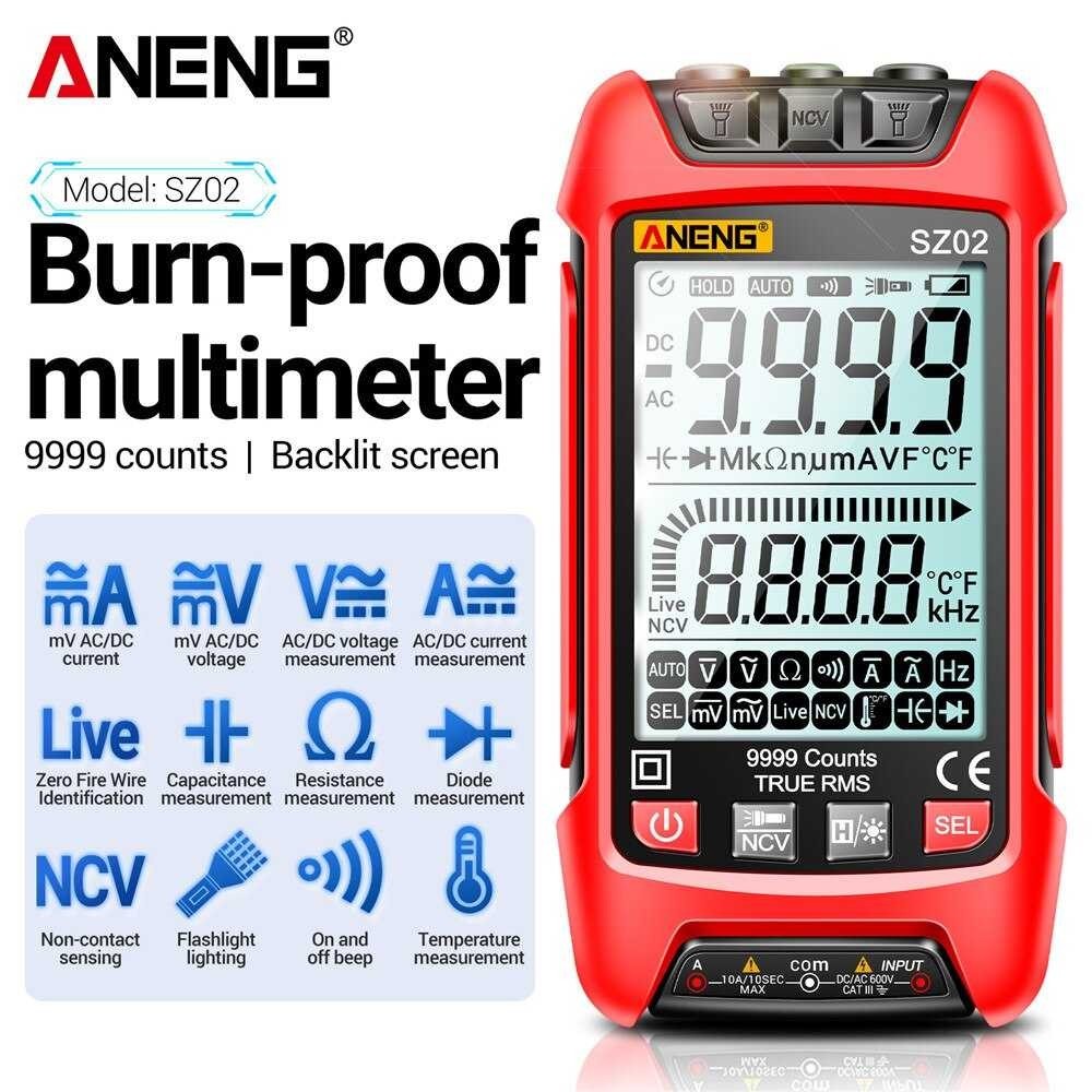 Jual ANENG Digital Multimeter Multitester Voltage Tester Burn Proof ...