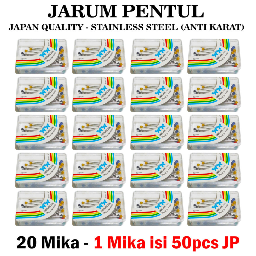 Jual CGN - 1 BOX ISI 20 KOTAK JP JARUM PENTUL PENTOL KOTAK KECIL - JARUM PENTUL MINI - JARUM ...
