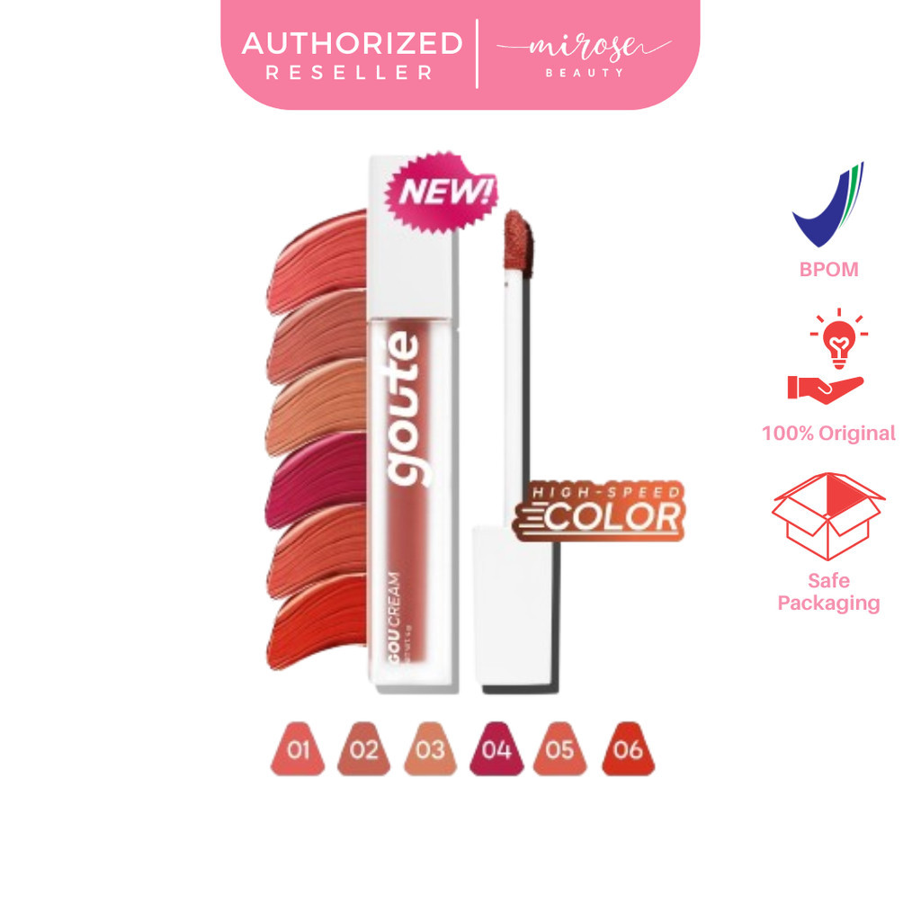 Jual gouté Goucream - Transfer Proof Matte Lip Cream | Shopee Indonesia