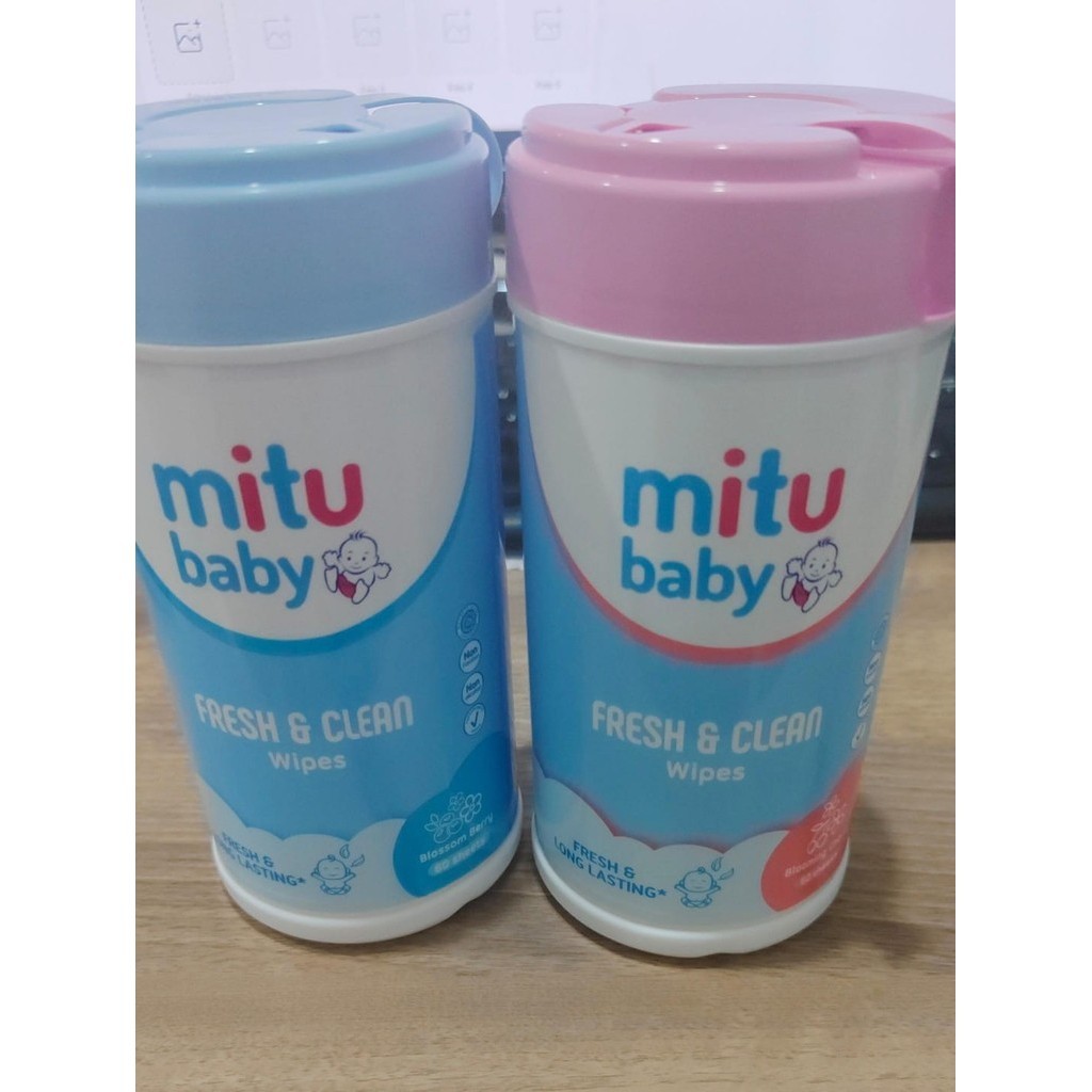 Jual tisu botol Mitu tisu basah bayi fresh and clean wipes 60 sheet ...