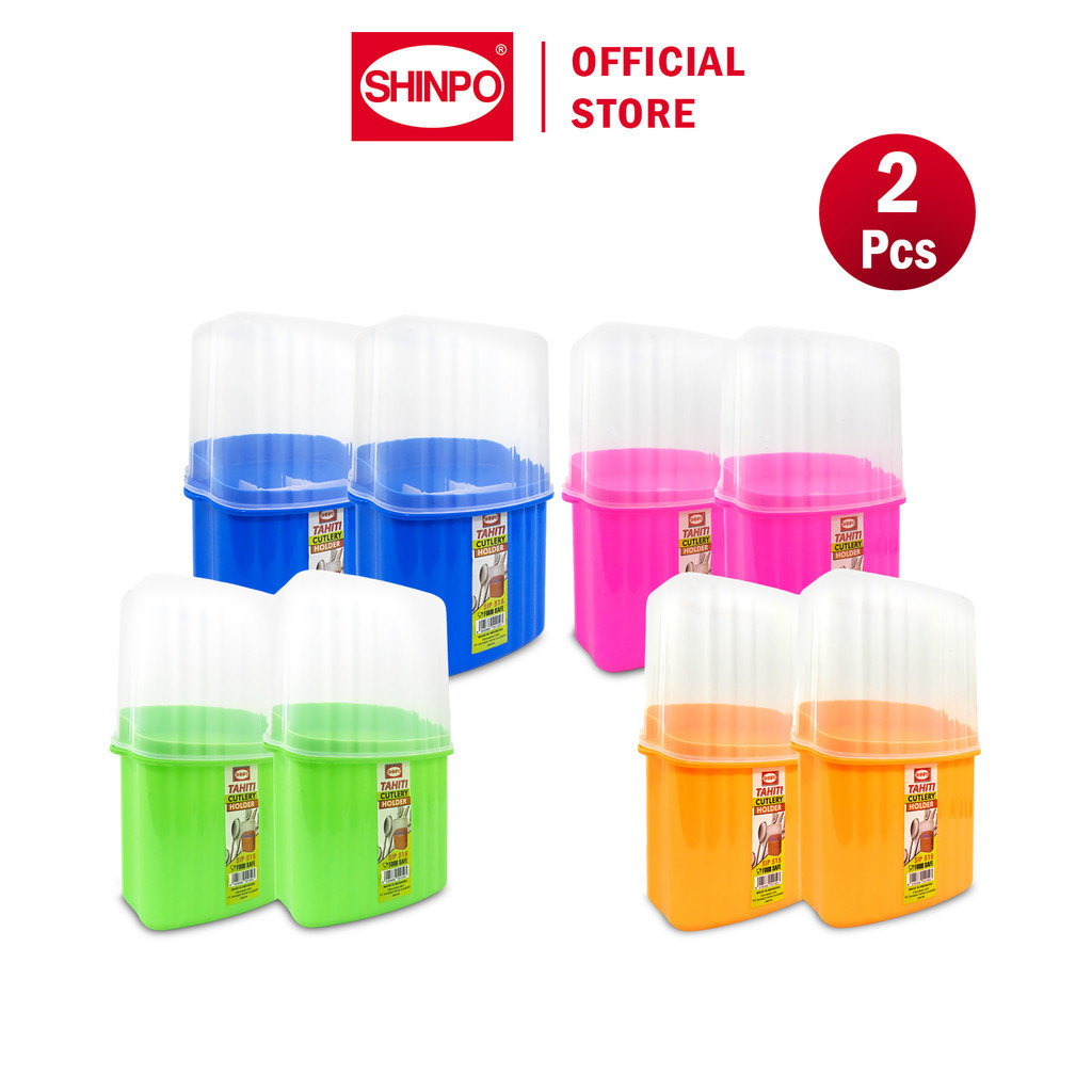 Jual SHINPO COMBO 2 Tempat Sendok Plastik 5 Sekat Tahiti Cutlery Holder ...